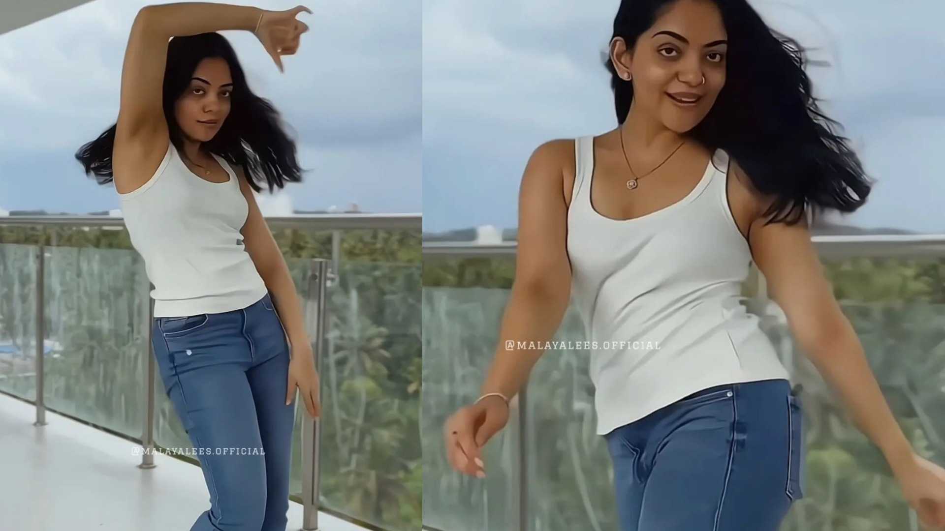 Ahaana Krishna Hot Dancing Photos In White Baniyan And Jeans