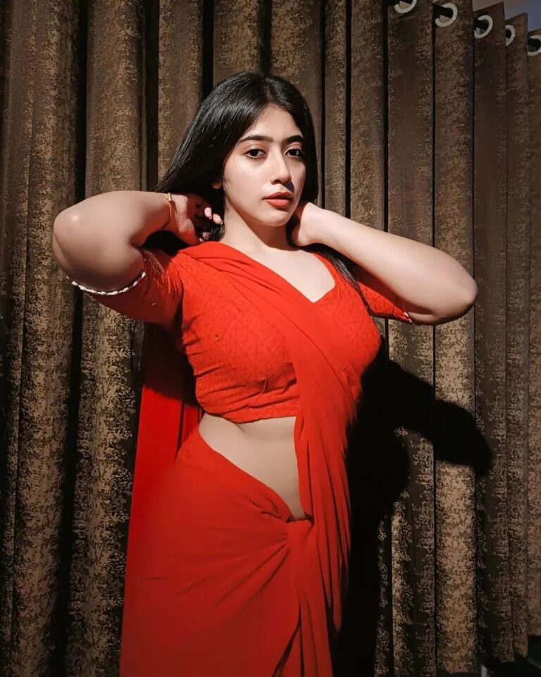 Ankhi Saha Chubby Navel Exposed In Saree.. - glamsundari.in